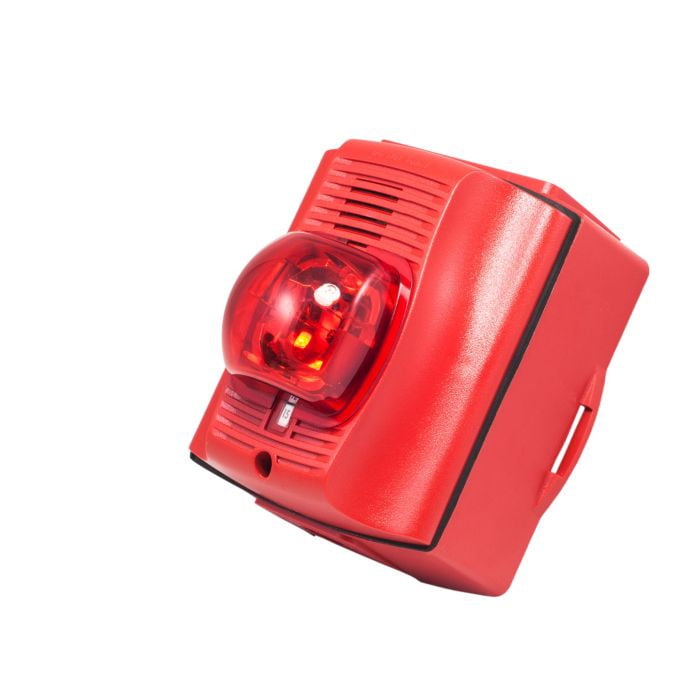 51-0096RK-RED Strobe with horn, red housing, 8 to 33 VDC, NEMA 4X ...