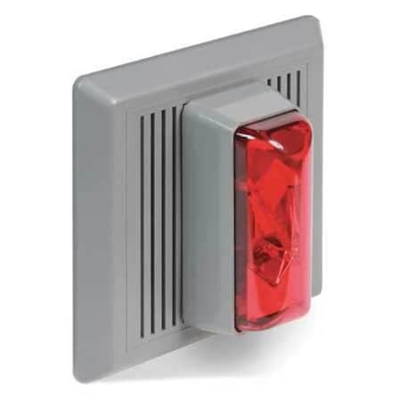51-0131-RED Horn with strobe, outdoor, panel mounting, 120 VAC, 4 wire ...