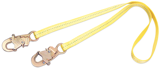 DBI-SALA 1231104 1" Web Lanyard, 3600lb gate self locking snap hooks on ...